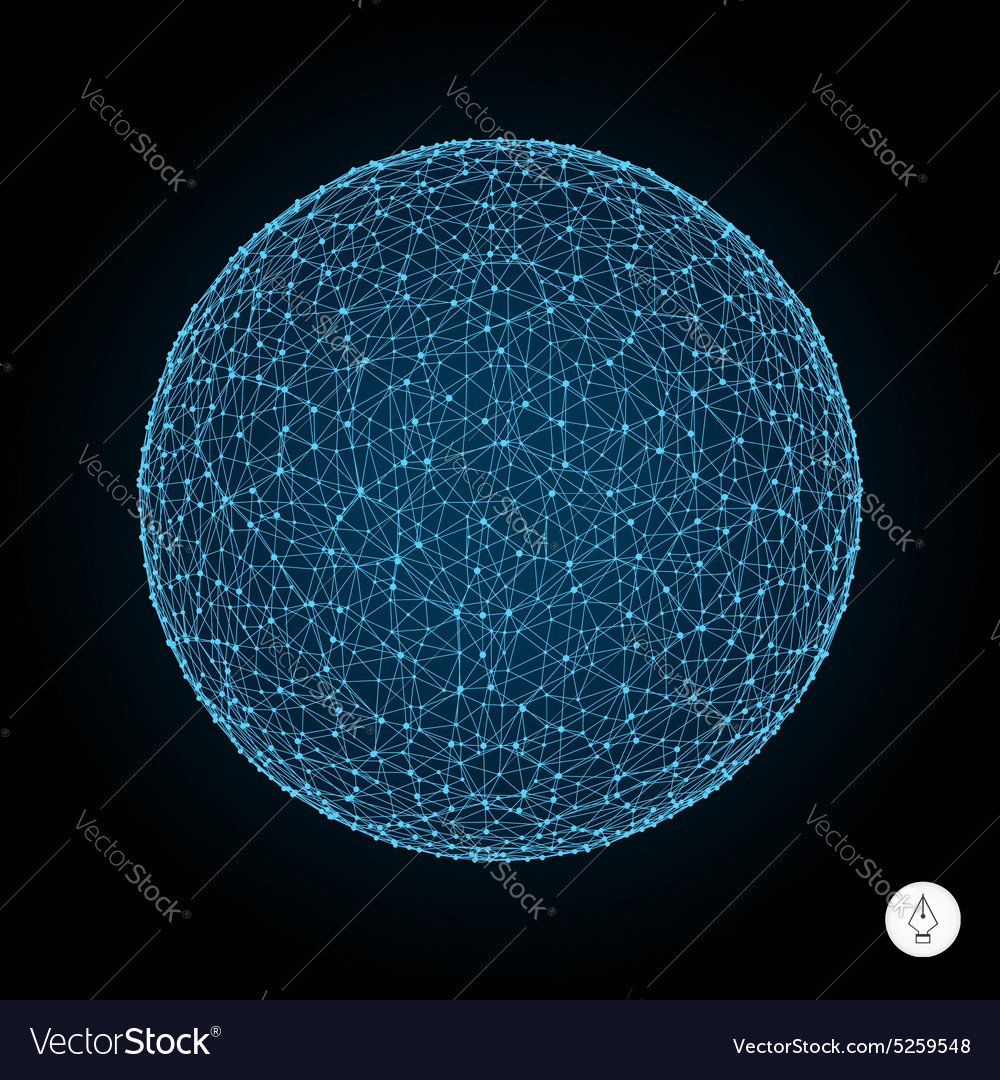 3d sphere global digital connections technology Vector Image 3d sphere global digital connections technology Vector Image