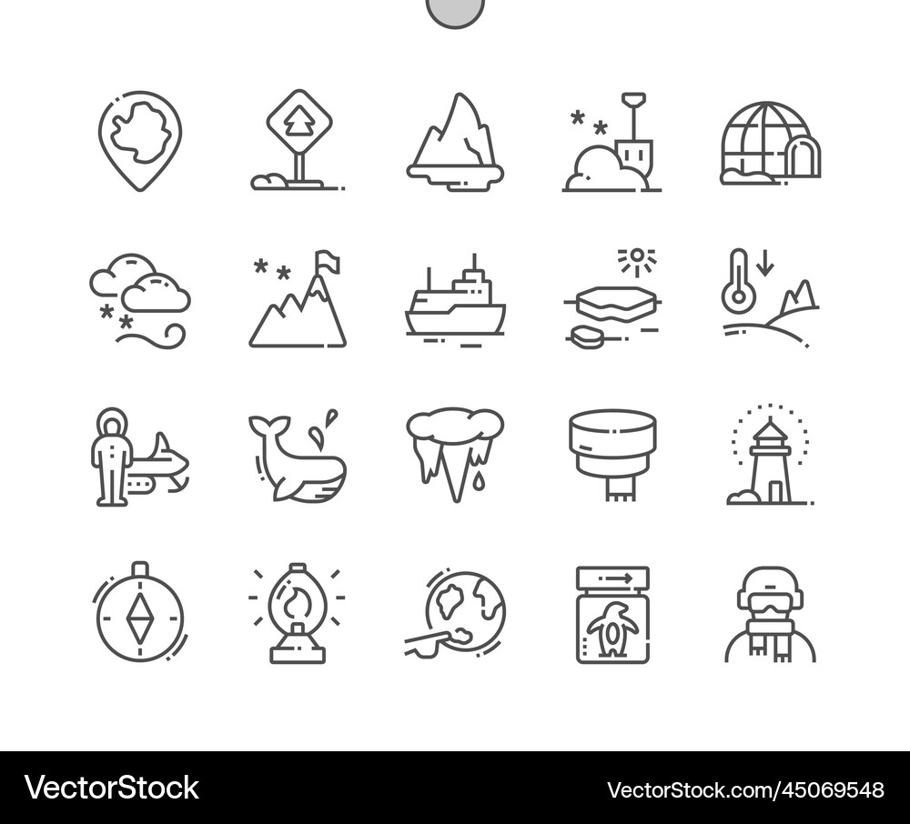 Antarctica lighthouse map Royalty Free Vector Image