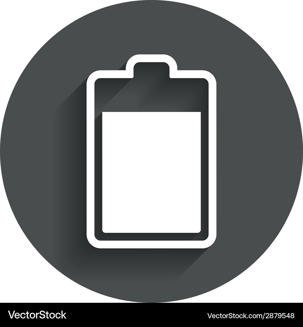 Battery level sign icon electricity symbol Vector Image