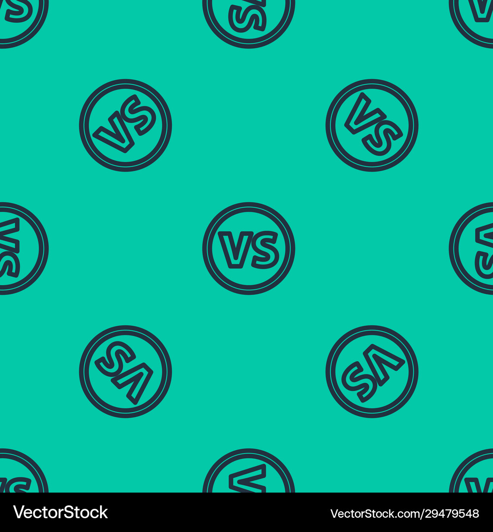 Blue line vs versus battle icon isolated seamless Vector Image