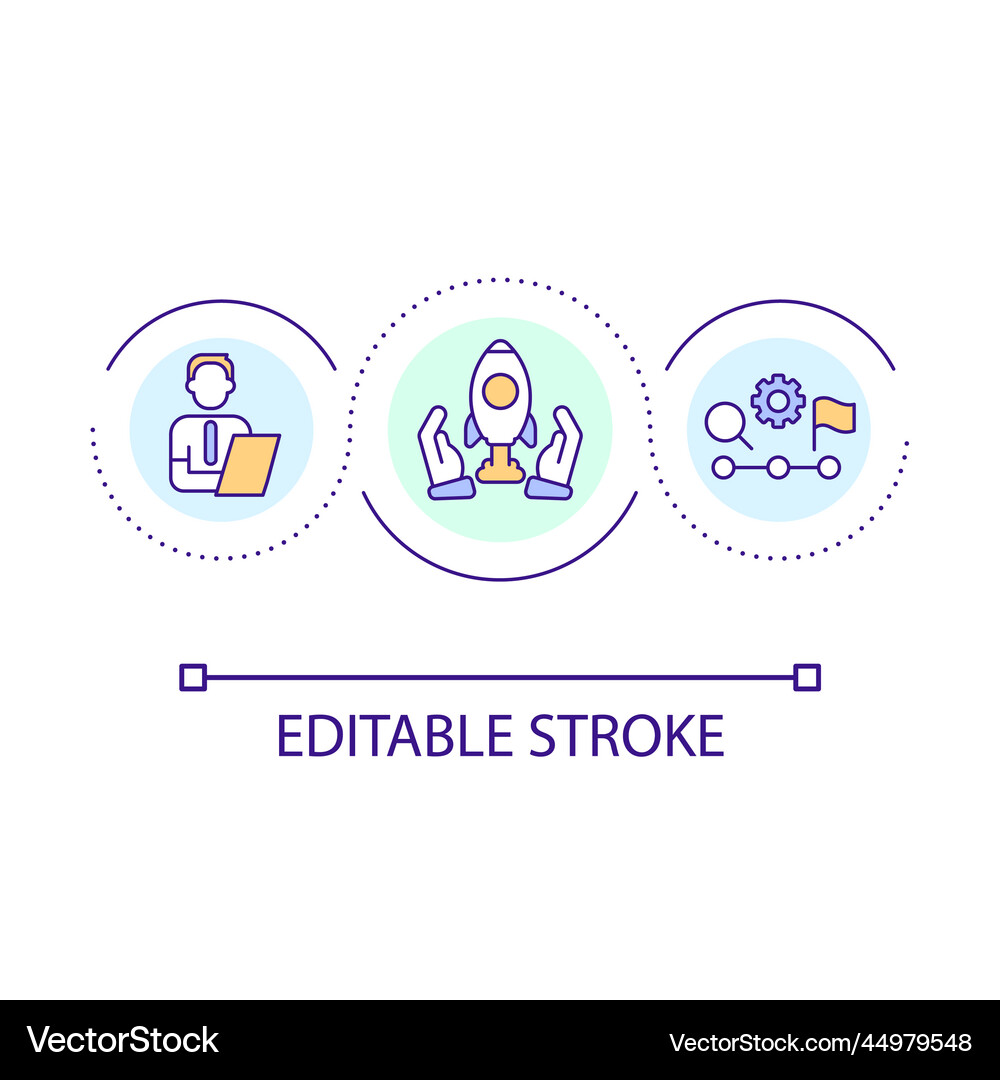 Business consulting loop concept icon – Royalty-Free Vector | VectorStock