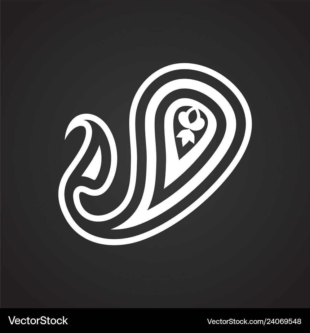 Buta icon on black background for graphic and web Vector Image
