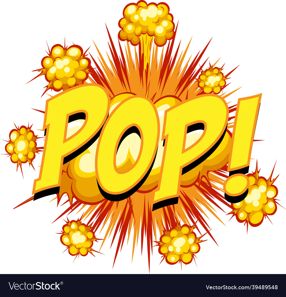 Comic speech bubble with pop text Royalty Free Vector Image