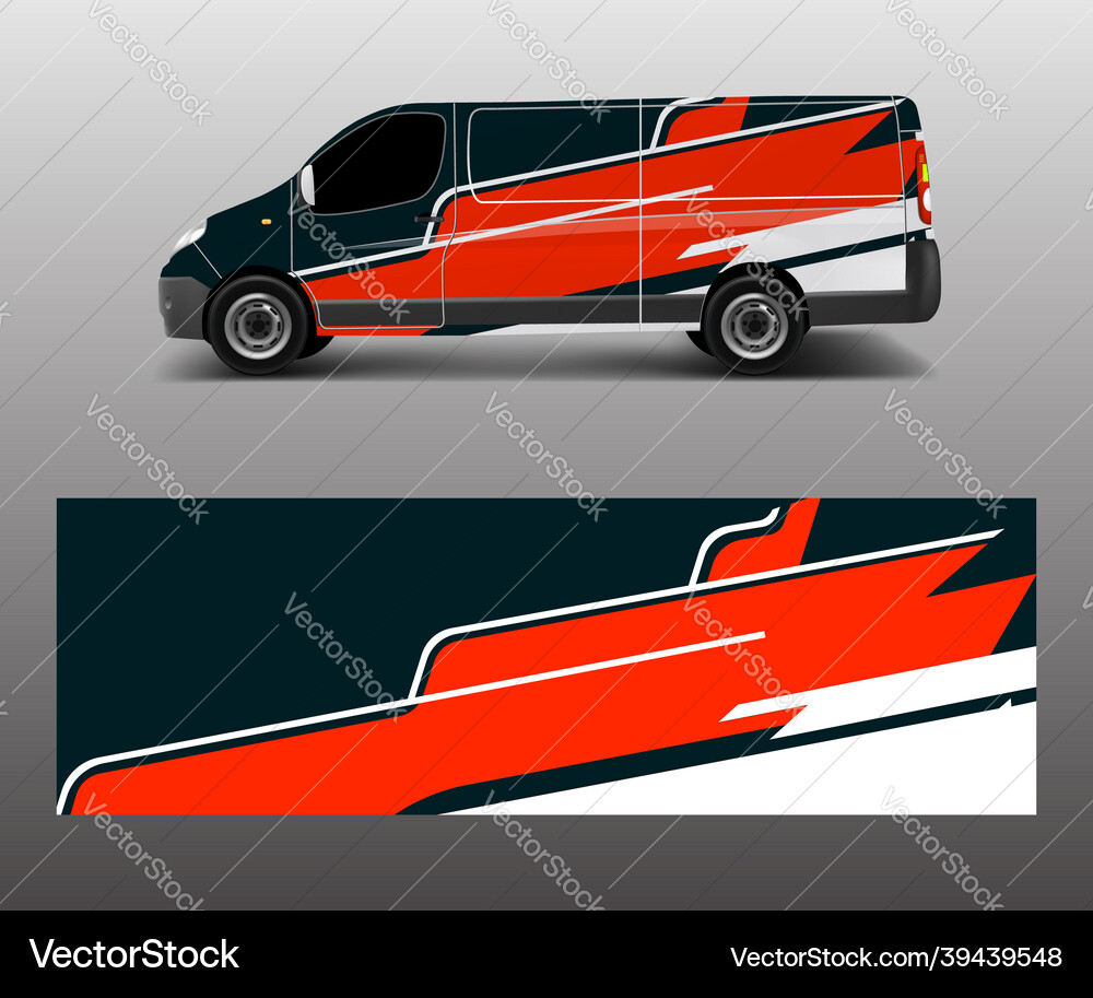 Graphic abstract racing designs for vehicle Vector Image