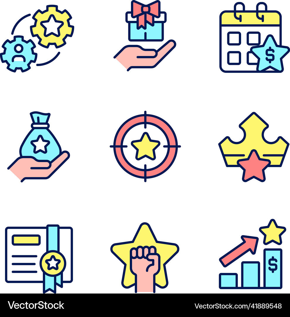 Incentive compensation pixel perfect rgb color Vector Image