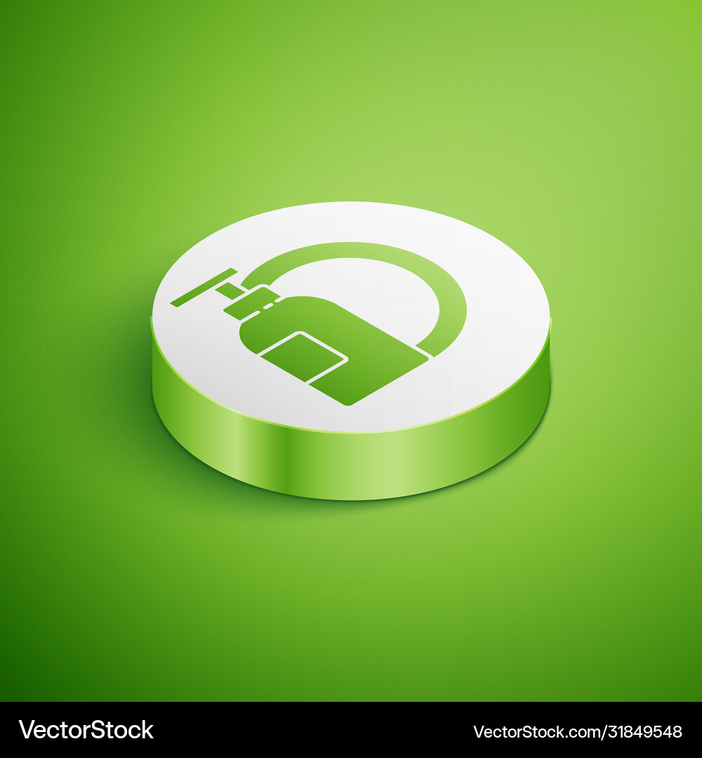 Isometric dishwashing liquid bottle and plate icon