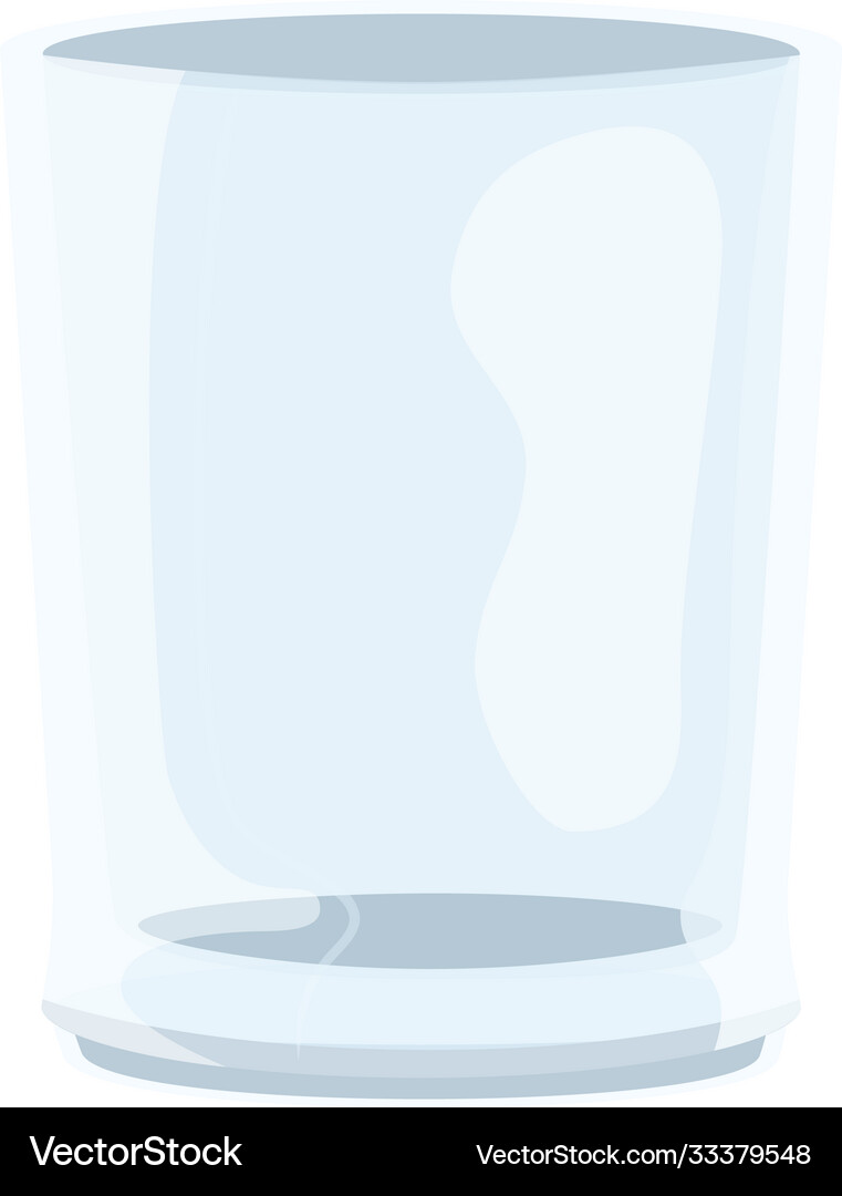 Mockup transparent short glass in white Royalty Free Vector