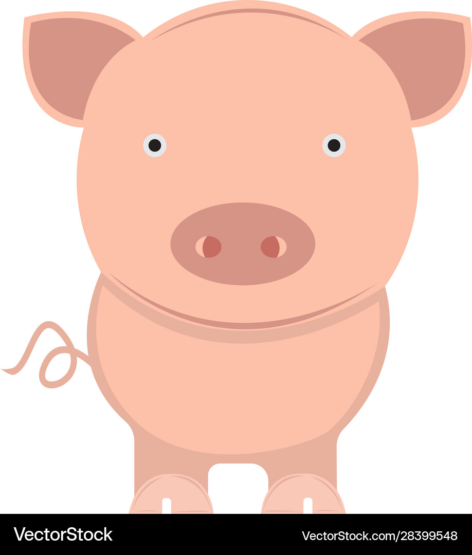 Pig clip art design image Royalty Free Vector Image