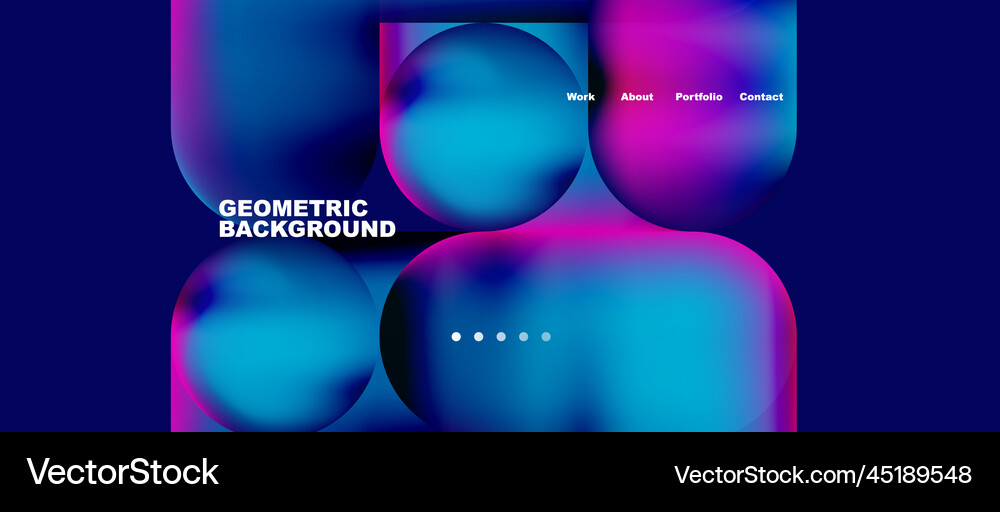 Round shapes and circles with liquid gradients Vector Image