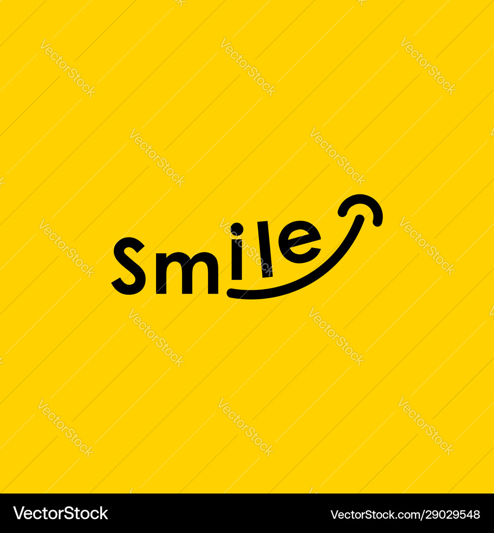 Smile logo for banner design and elegant template Vector Image