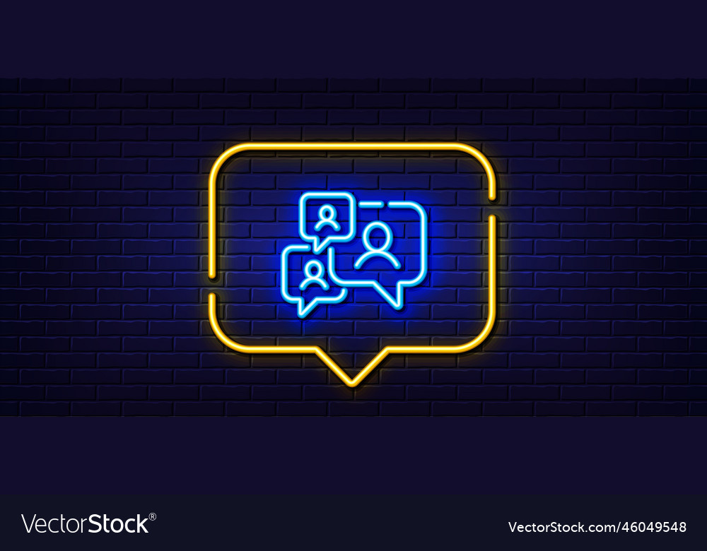 Support chat line icon comments sign speech Vector Image