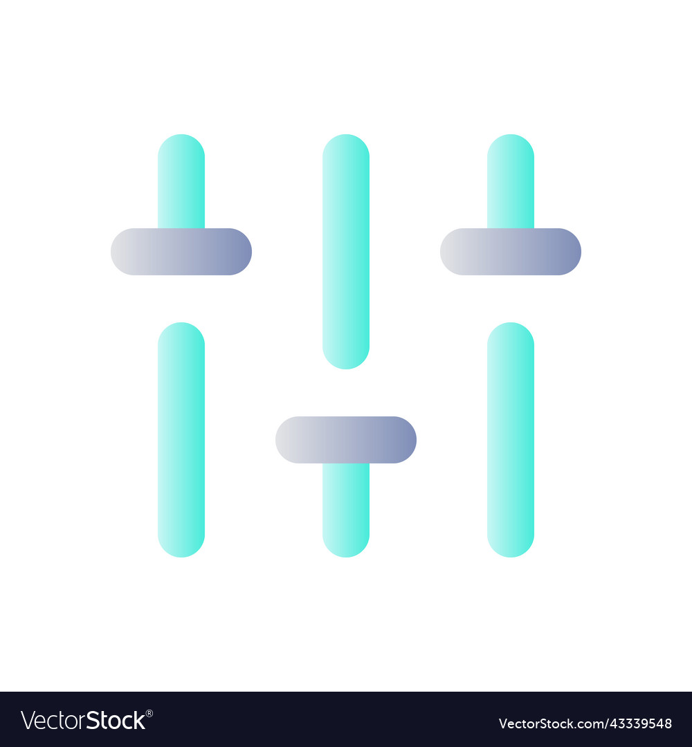 Vertical adjustment flat gradient color ui icon Vector Image