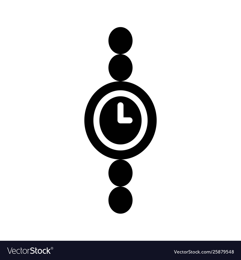 Watch isolated solid style icon Royalty Free Vector Image