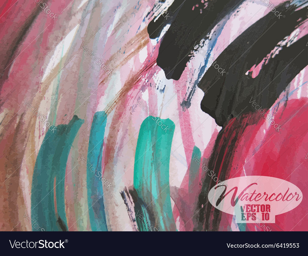 Abstract colorful watercolor Royalty Free Vector Image