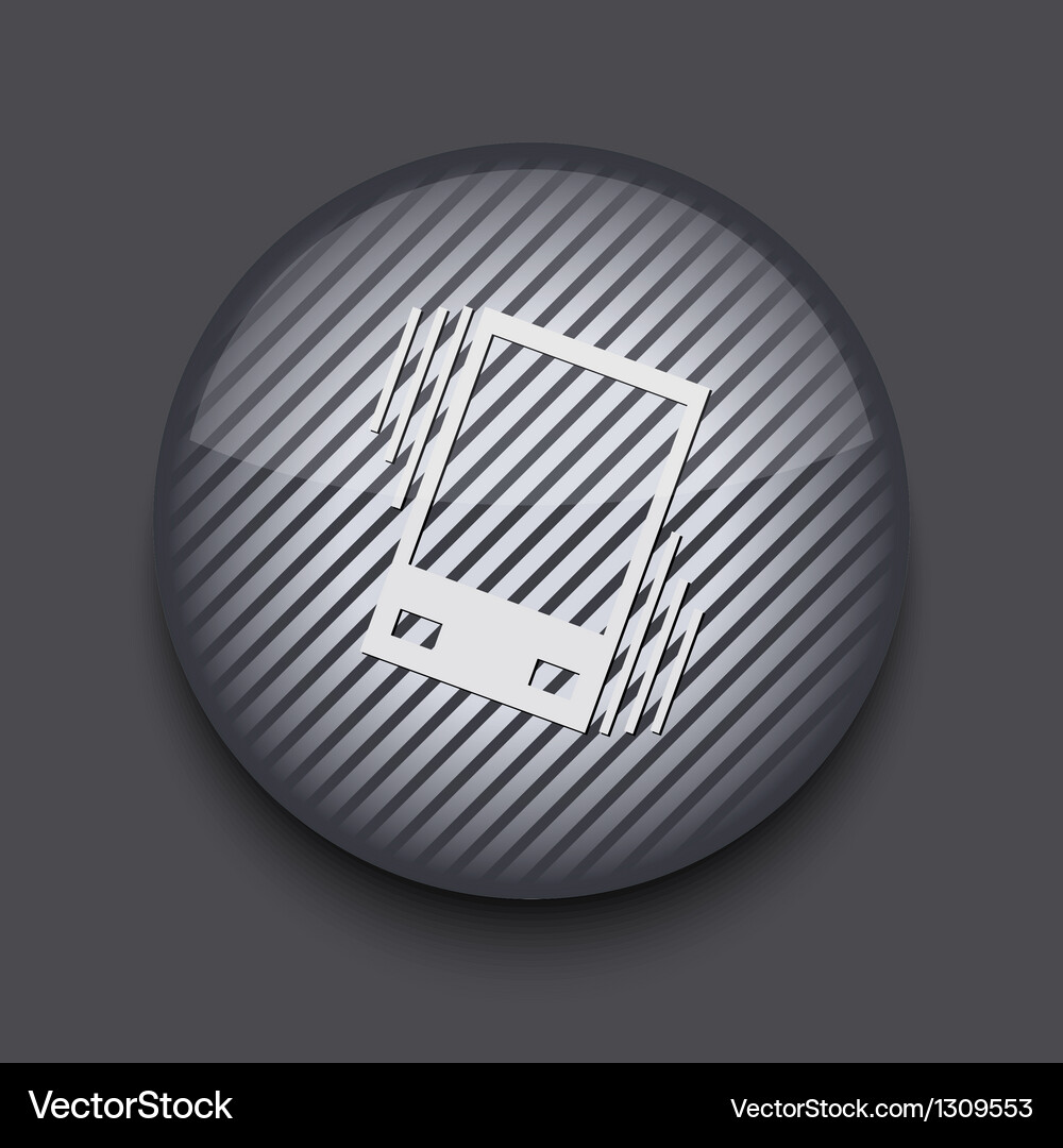 App circle striped icon on gray background eps 10 Vector Image