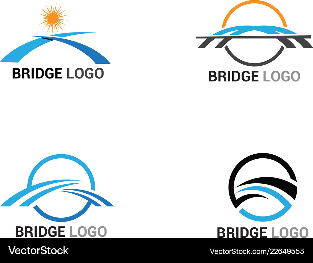 Bridge logo and symbol template building Vector Image