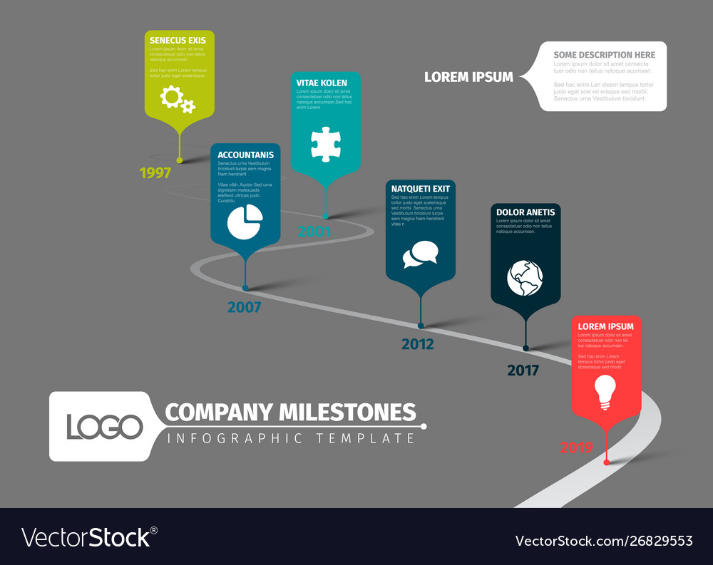 Infographic timeline template Royalty Free Vector Image
