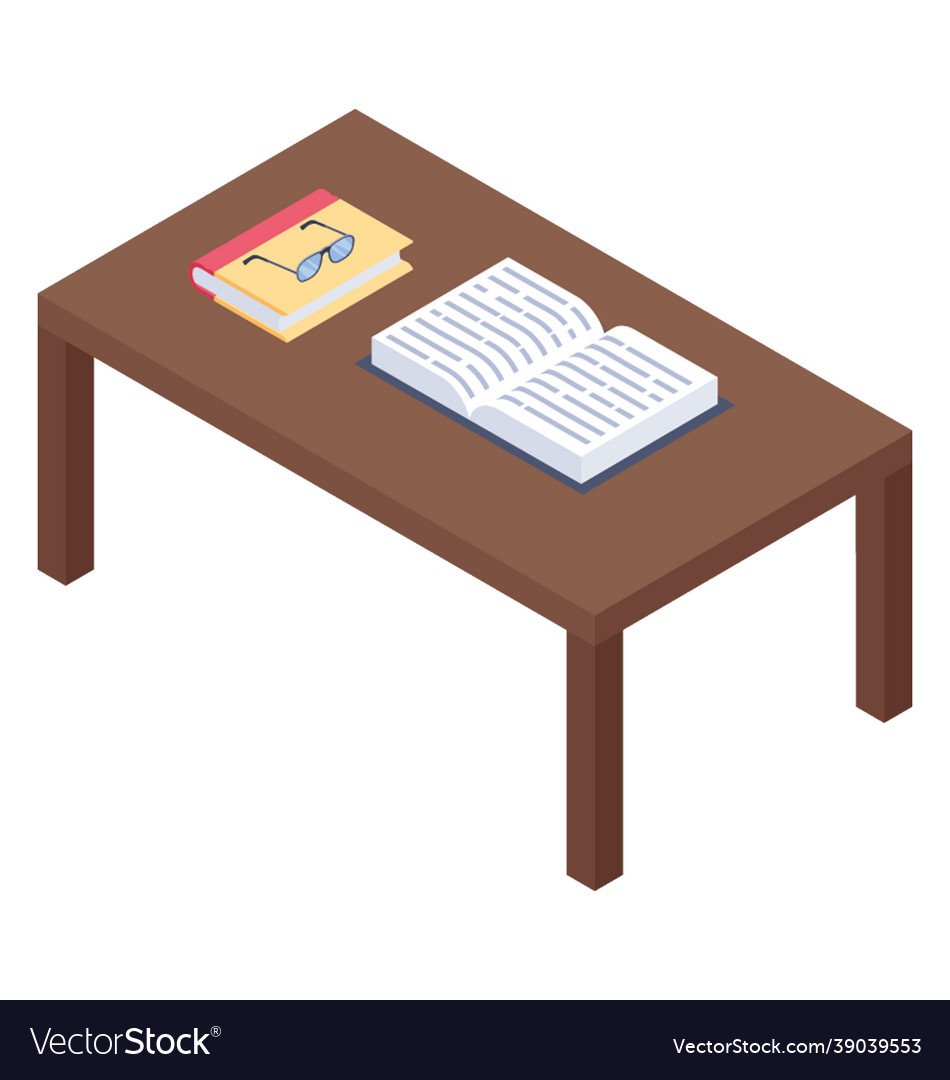 Study table Royalty Free Vector Image - VectorStock