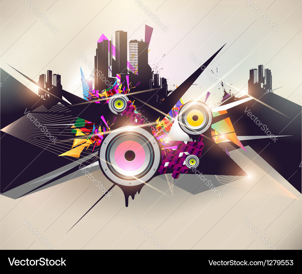 Urban Music Poster Royalty Free Vector Image - VectorStock