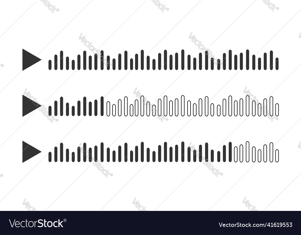 Voice message or voicemail symbols elements Vector Image