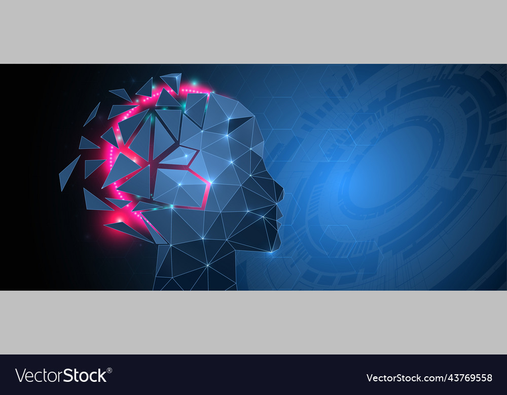 Artificial intelligence ai and big data concept Vector Image