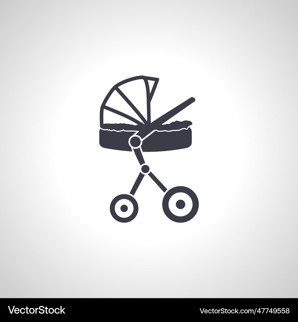 Baby pram carriage icon stroller icon Royalty Free Vector