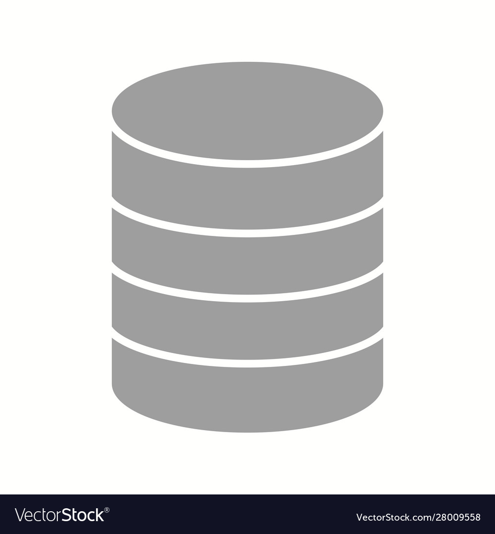 Beautiful Database Glyph Icon Royalty Free Vector Image