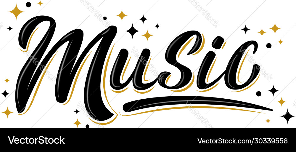 Black bulk lettering sign handwritten modern Vector Image