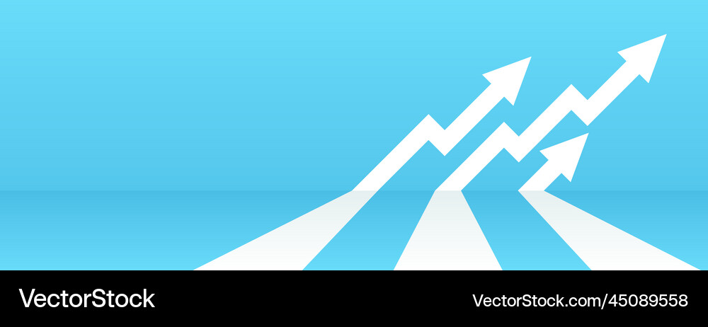 Business arrow target direction high inflation up Vector Image
