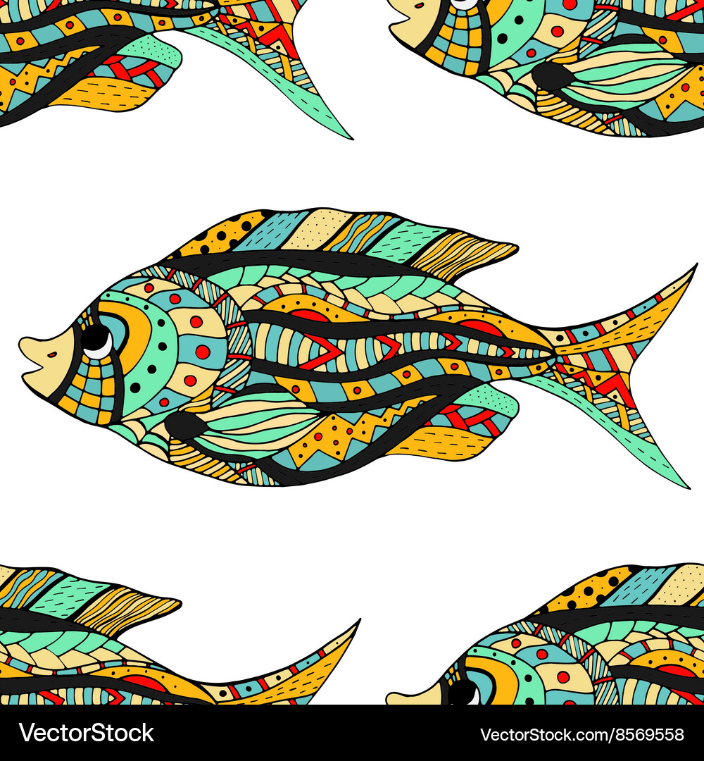 Entangle fish background Royalty Free Vector Image