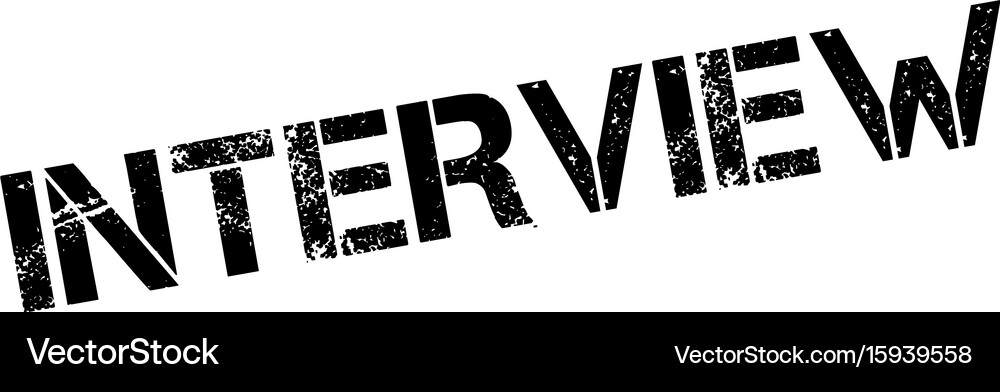 Interview rubber stamp Royalty Free Vector Image