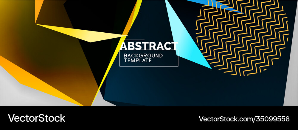 Low poly 3d geometric shapes minimal abstract Vector Image