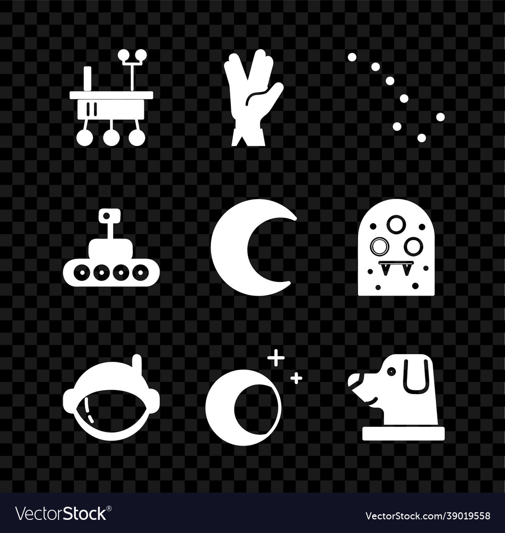 Set mars rover vulcan salute great bear Royalty Free Vector Set mars rover vulcan salute great bear Royalty Free Vector