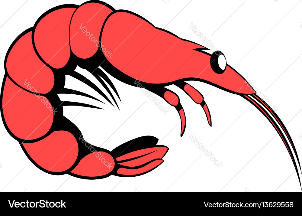 Shrimp icon cartoon Royalty Free Vector Image - VectorStock