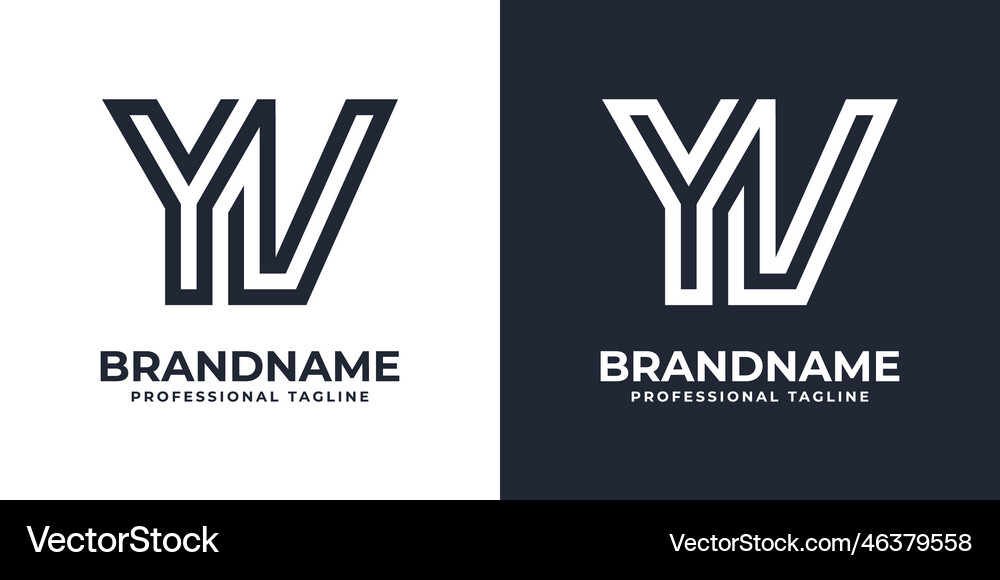 Simple yv monogram logo suitable for any business Vector Image