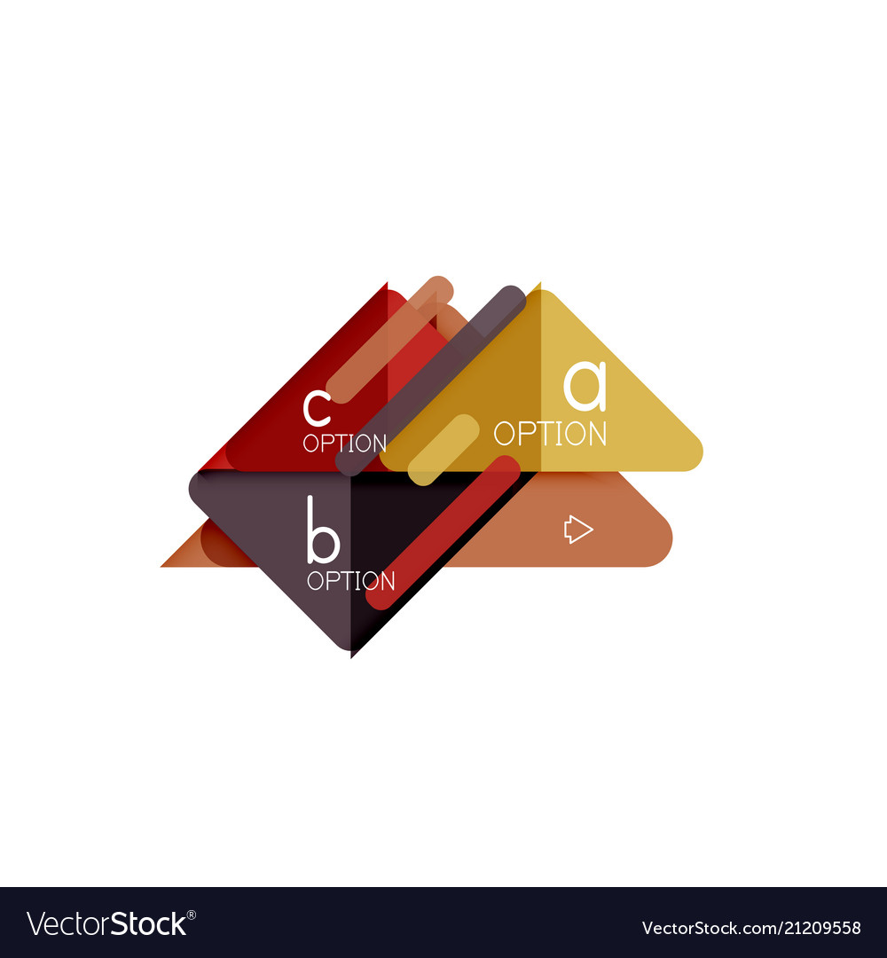 Triangle data visualization design option Vector Image