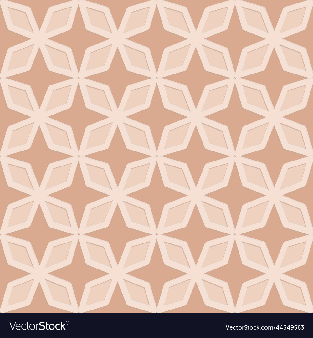 Beige arabic seamless pattern elegant embossed Vector Image
