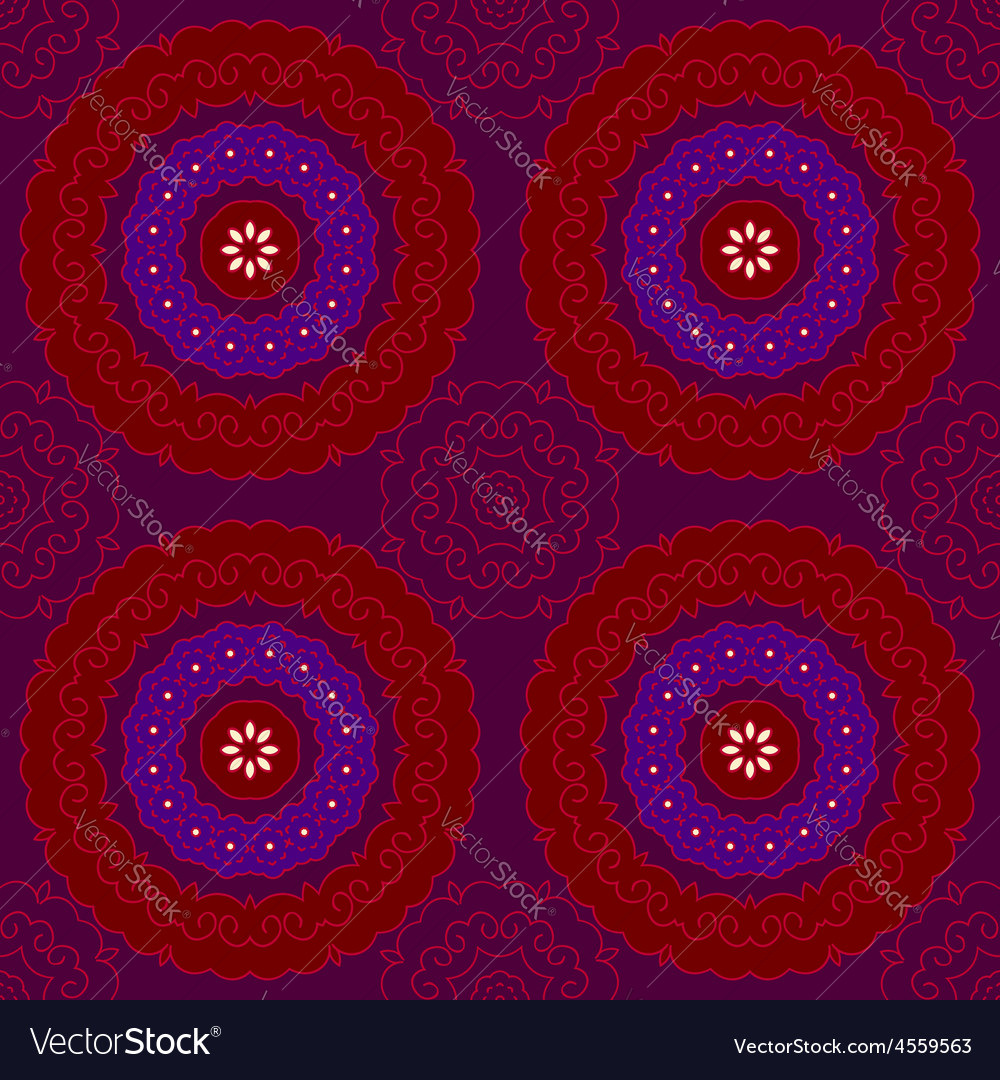 Circle pattern indian red Royalty Free Vector Image