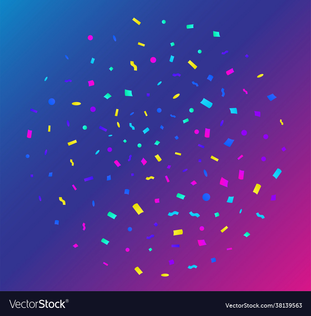 Colorful explosion confetti flat design Royalty Free Vector