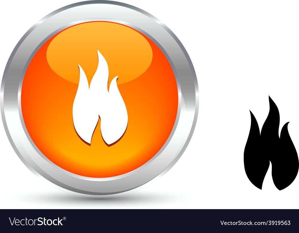 Fire button Royalty Free Vector Image - VectorStock