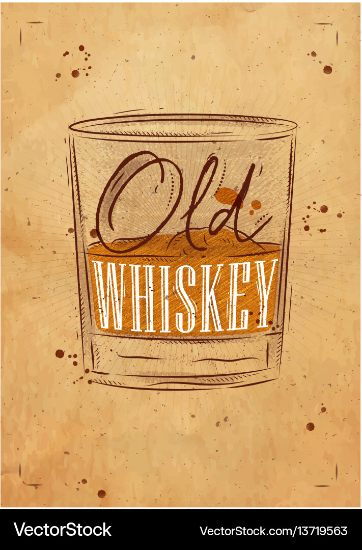 Poster old whiskey craft Royalty Free Vector Image