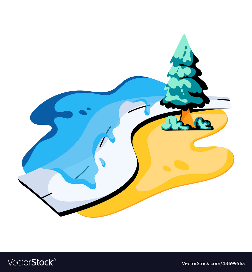 River flood Royalty Free Vector Image - VectorStock