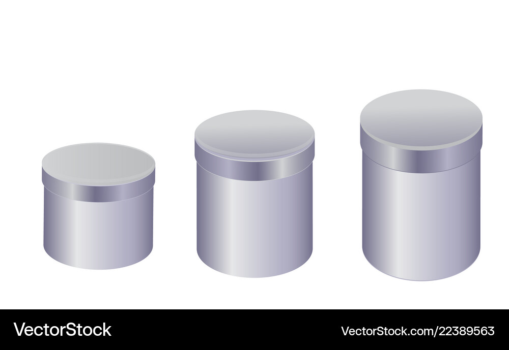 Set of metal boxes closed Royalty Free Vector Image