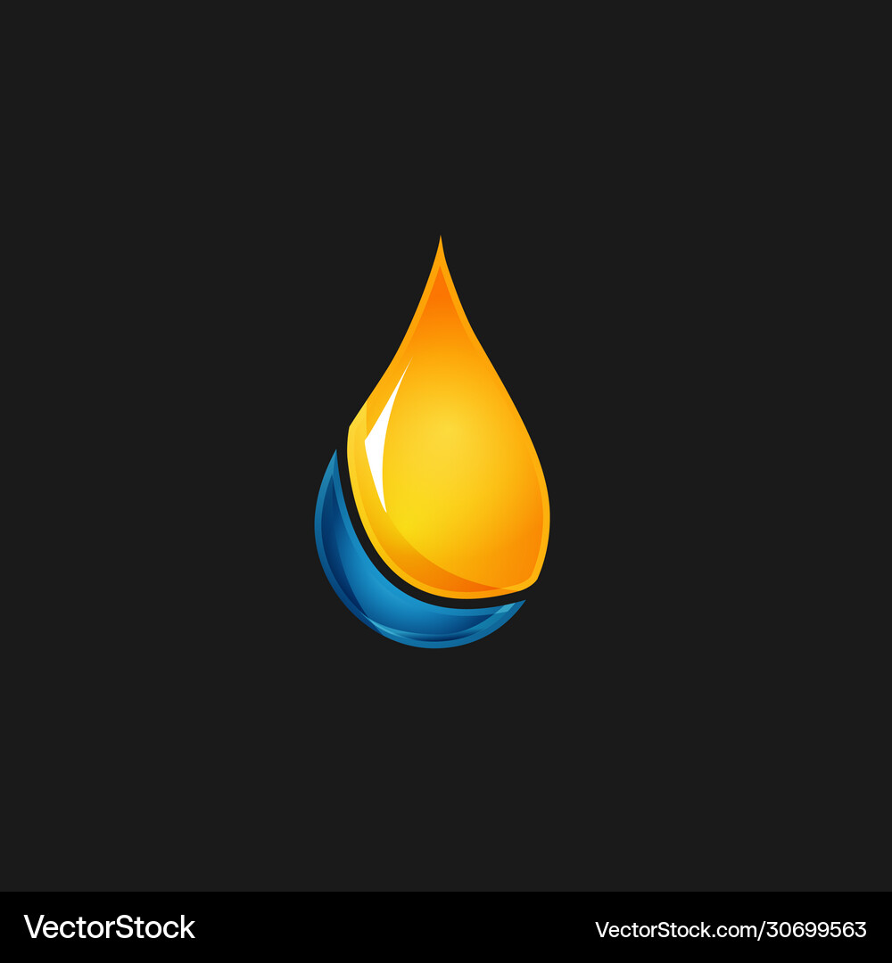 Simple droplet design in flat style for your best Vector Image