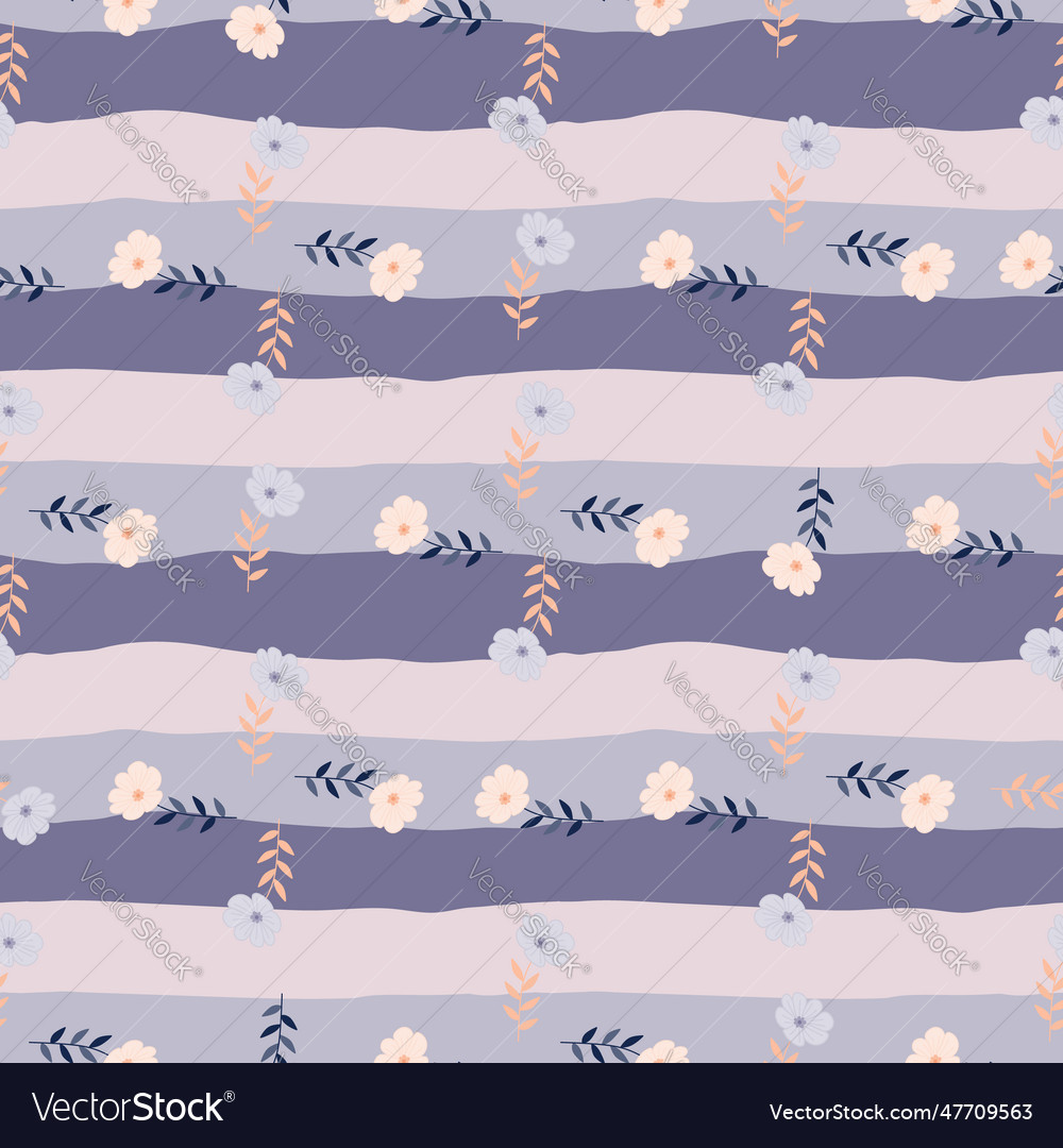 Simple stylized flower seamless pattern Royalty Free Vector