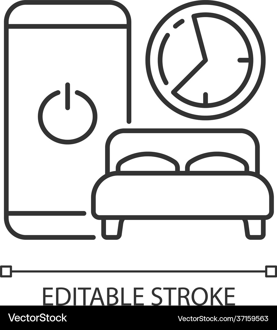 Sleep Hygiene Linear Icon Royalty Free Vector Image