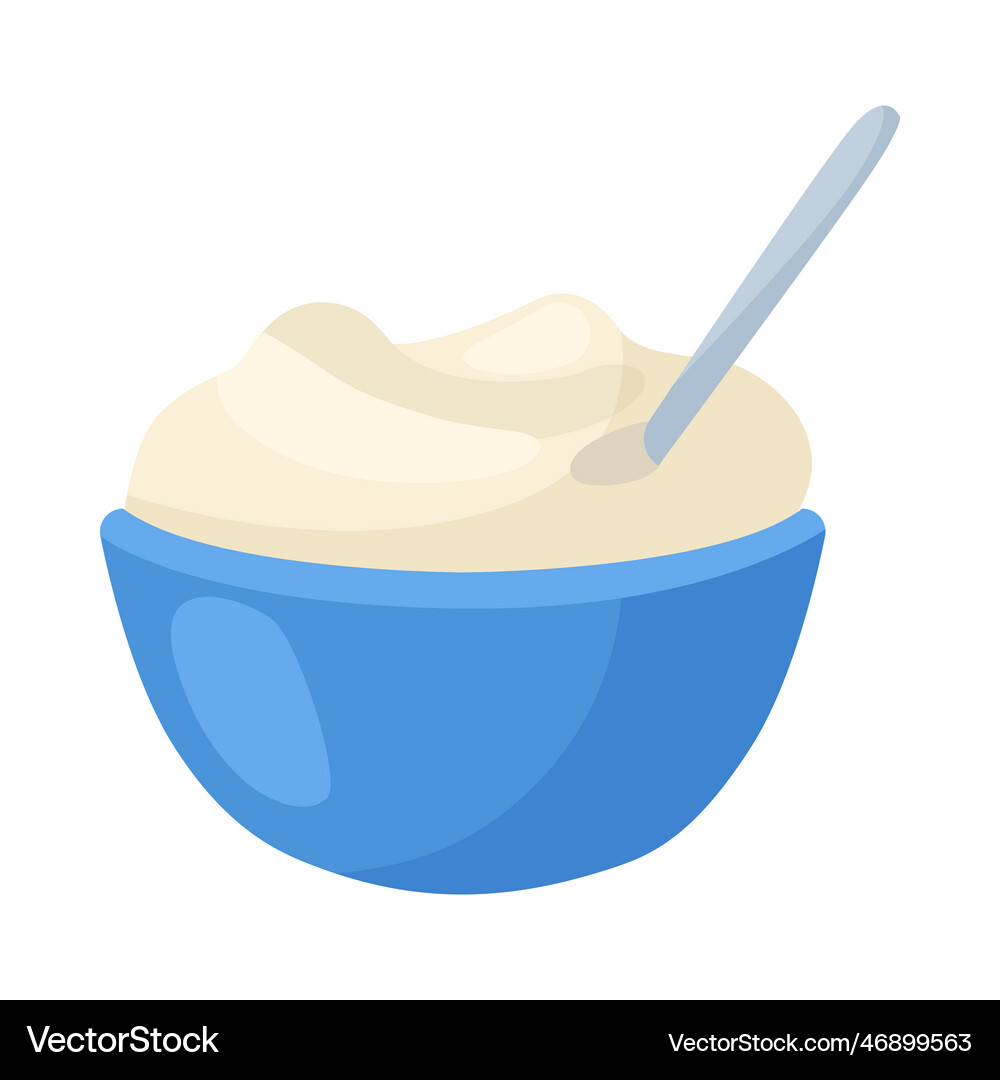 Vitamin b12-enriched curd cartoon Royalty Free Vector Image