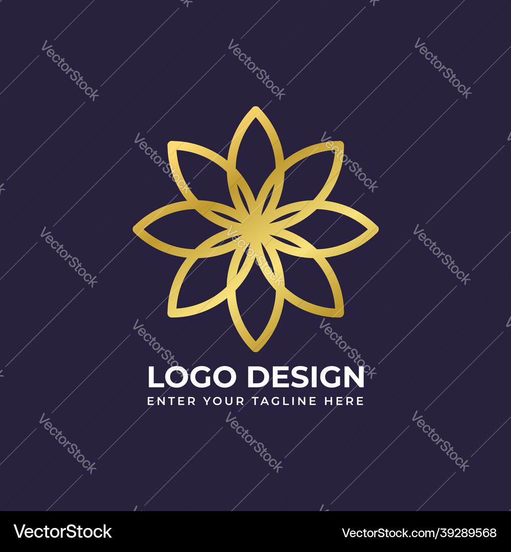 Flower logo creative logo design for business Vector Image
