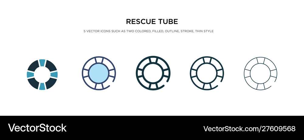 Rescue tube icon in different style two colored Vector Image