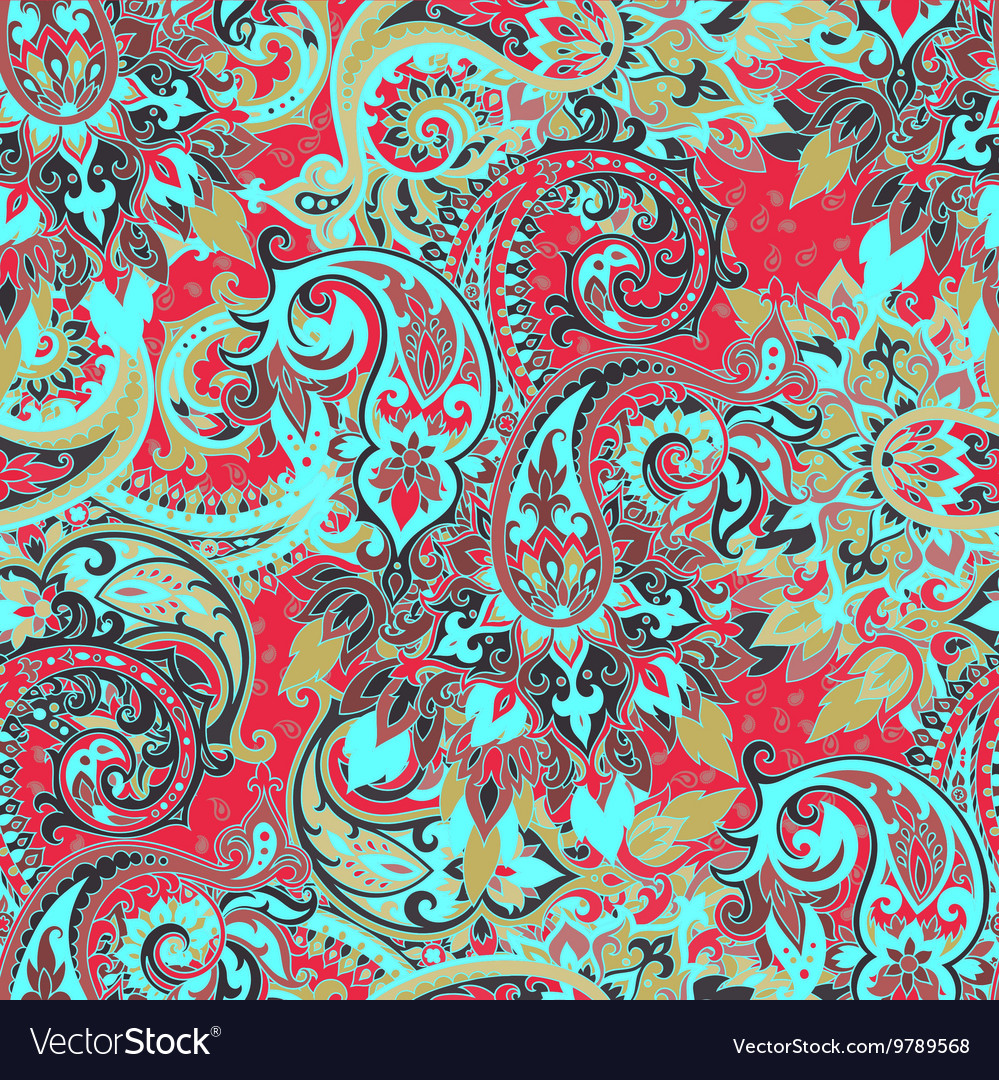 Seamless paisley pattern Royalty Free Vector Image
